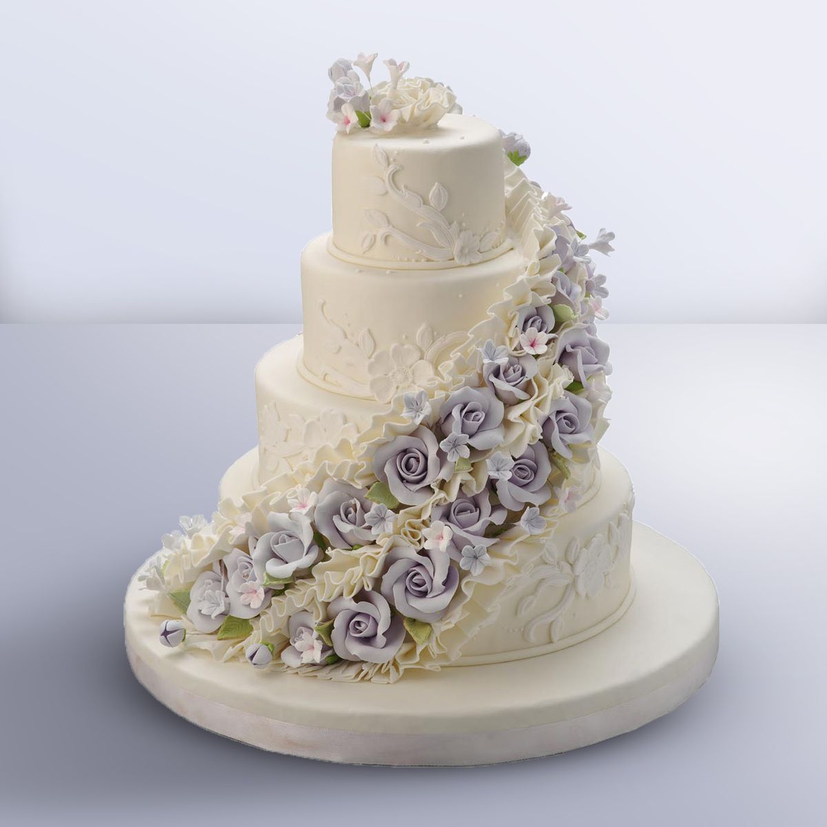 Rose Floral Wedding Theme Cake | Customizable Designer Cake – Choko La